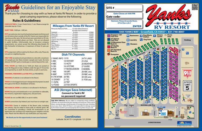RV Park Site Map
